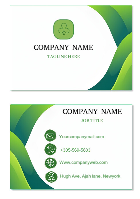 White Modern & Minimal Business Card A5 Template | PosterMyWall