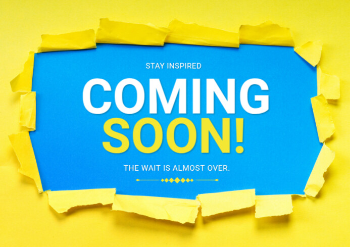 White Modern & Minimal Coming Soon A4 Template | PosterMyWall