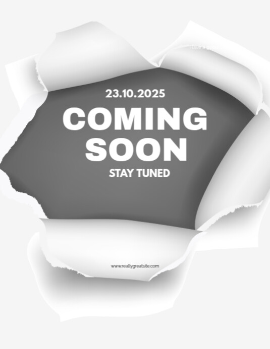 White Modern & Minimal Coming Soon Templates Flyer (us Letter ...