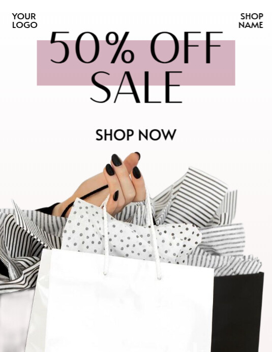 Plantilla de White Modern & Minimal Discount Offers Flyer (us Letter ...