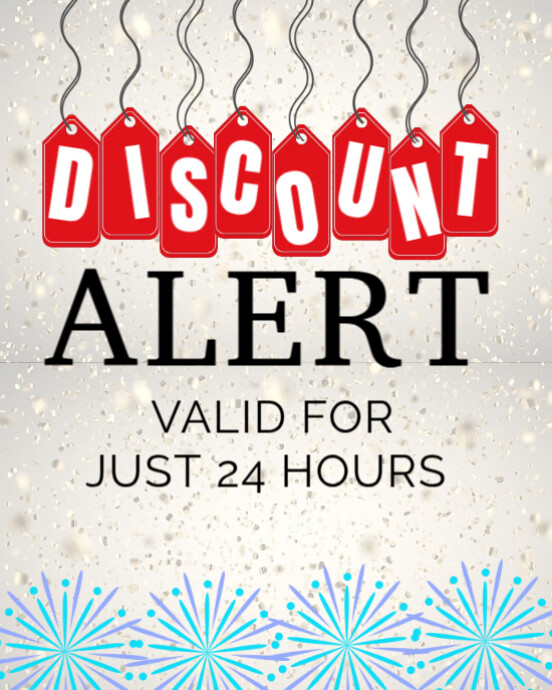 White Modern & Minimal Flash Sale Alert Instagram Portrait Template ...