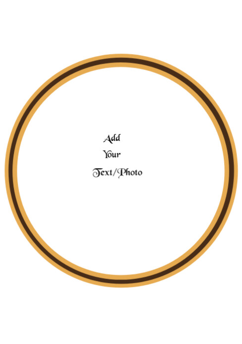 White Modern & Minimal Gold Frame A4 Template | PosterMyWall