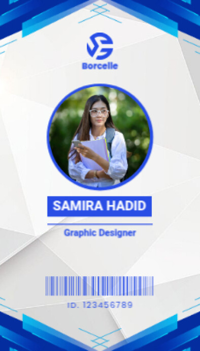 White Modern & Minimal Id Card Business Card Template | PosterMyWall