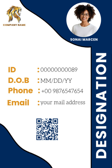 Plantilla de White Modern & Minimal Id Card Template Poster | PosterMyWall