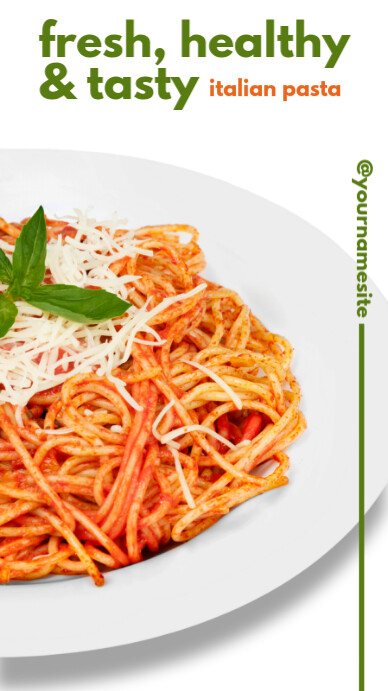 Copy of White Modern & Minimal Pasta Food Promotion Instagram Story ...