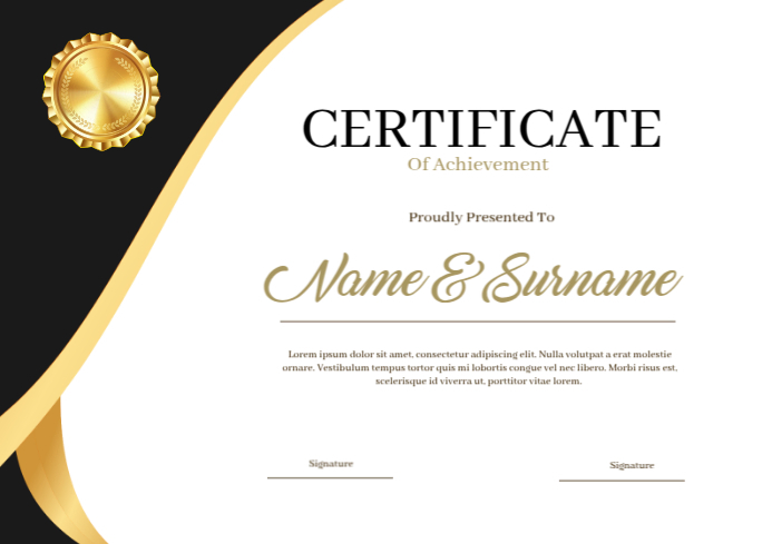 White Modern Certificate Template | PosterMyWall