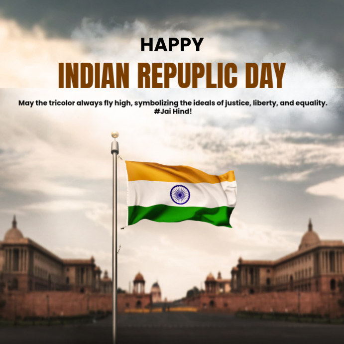 Plantilla de White Modern India Republic Day Instagram Post 2026 ...