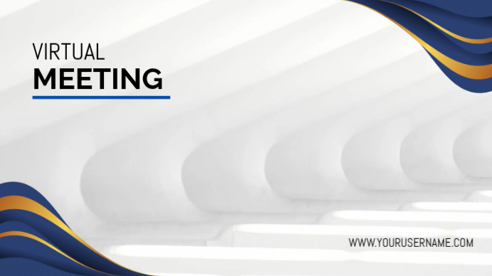 White Modern Minimalist Zoom Virtual Background Template | PosterMyWall