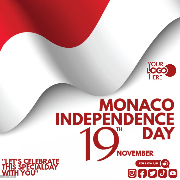 Modèle White Monaco Independence Day Instagram Post | PosterMyWall
