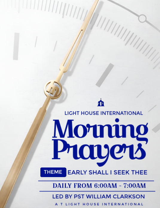 White Morning Prayers Flyer (us Letter) Template | PosterMyWall