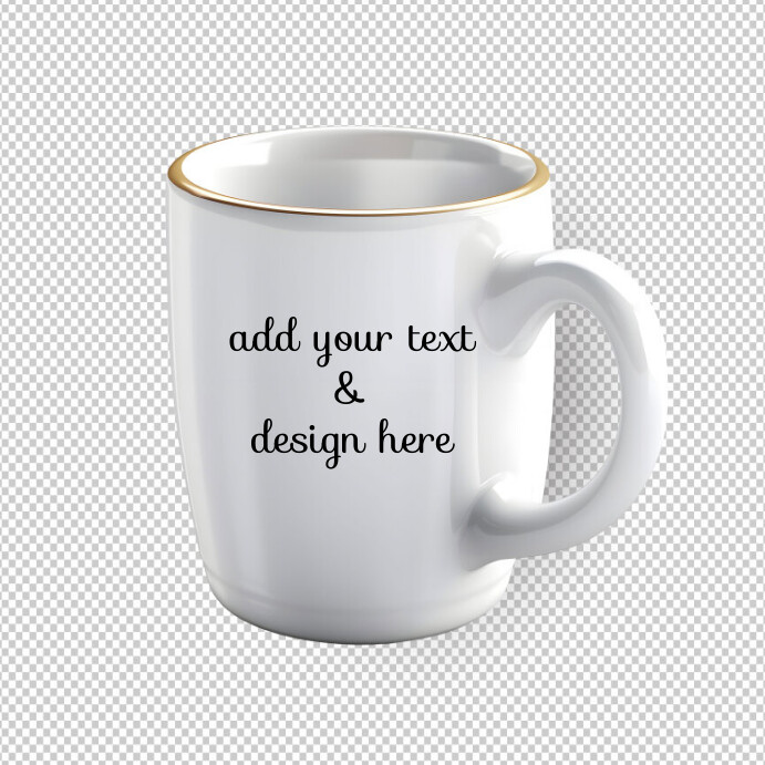 Copy of White mug isolated background | PosterMyWall