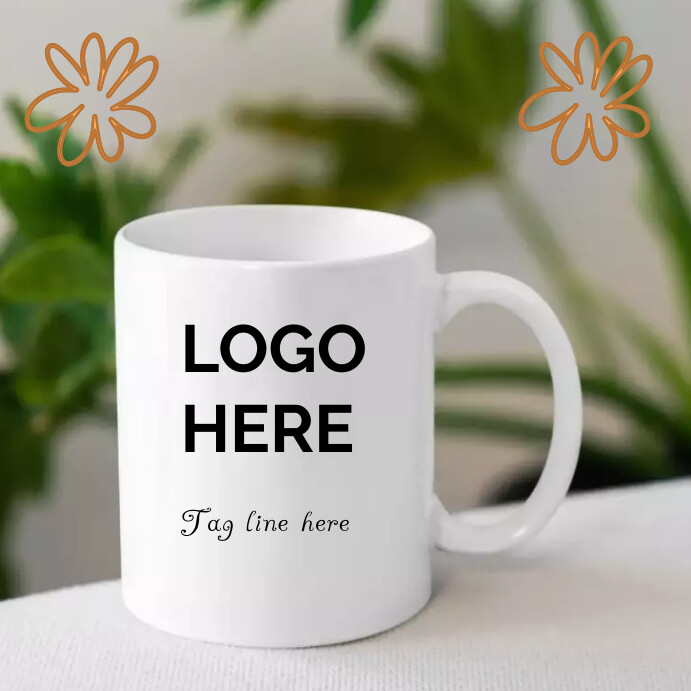 White mug mockup template | PosterMyWall