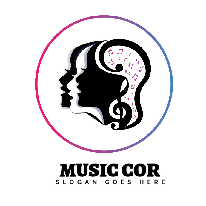 White Music Logo Template | PosterMyWall