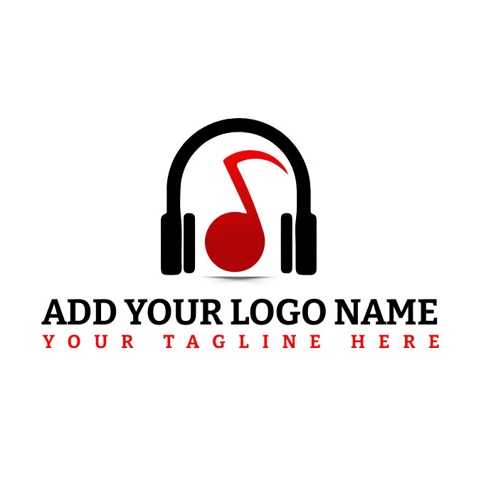 White Music Logo/headphone/icon/band/unique/ Template | PosterMyWall