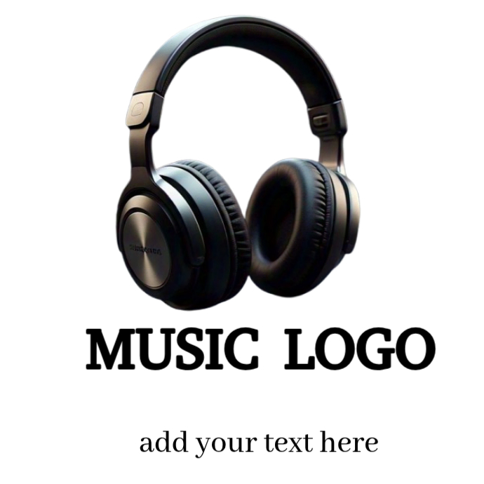 White Music Logo Logo Template | PosterMyWall