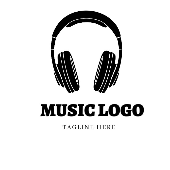 White Music Logo Logo Modelo | PosterMyWall