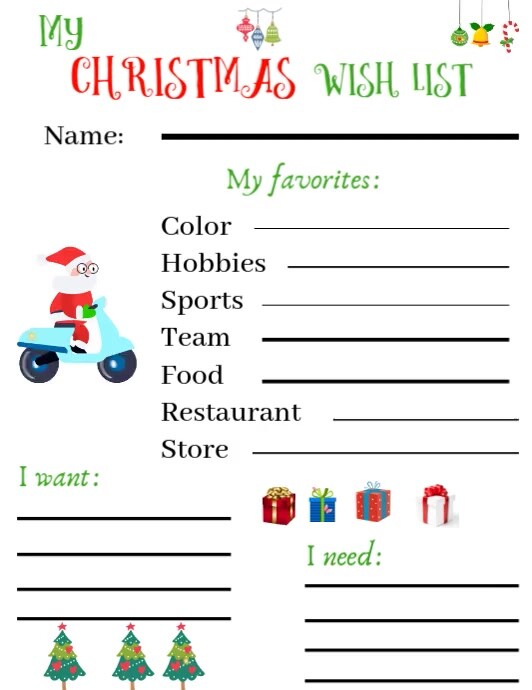 Copy of White My Christmas List Flyer (us Letter) | PosterMyWall