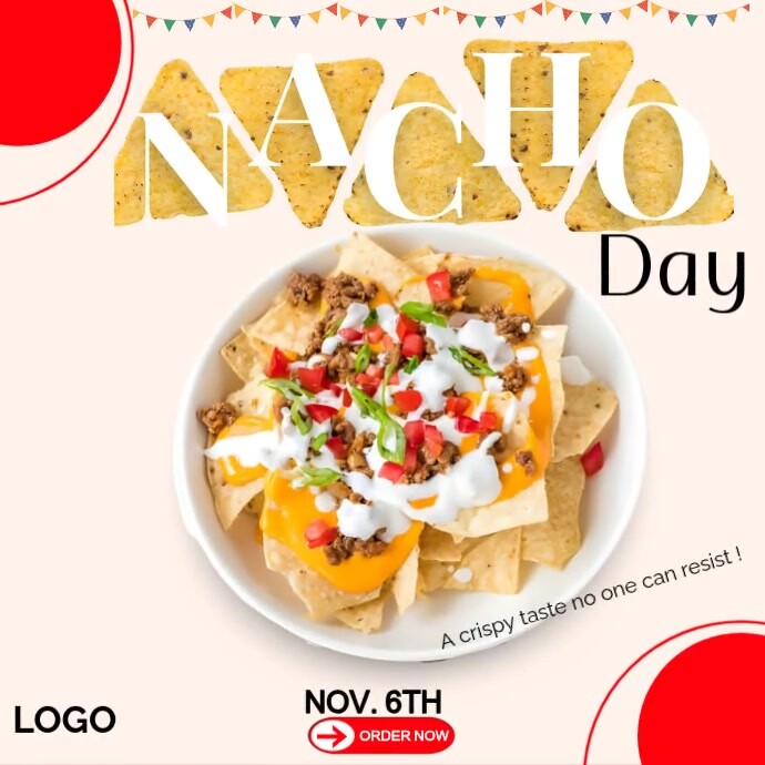 Plantilla de White Nachos Day Instagram Post | PosterMyWall
