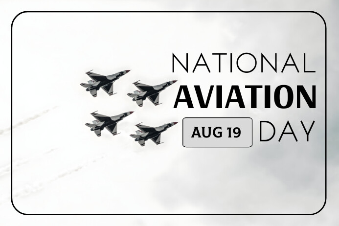 White National Aviation Day Poster Template | PosterMyWall
