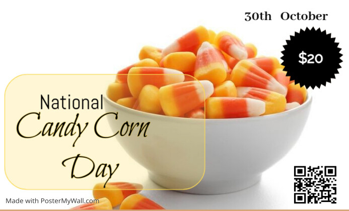 Copy of White National Candy Corn Day Design Template Us Legal ...