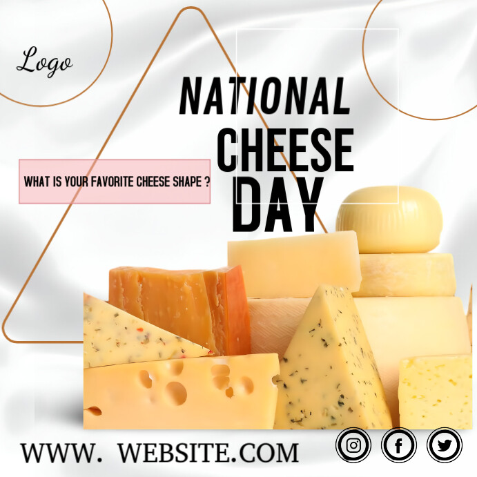 Copy of White National Cheese Day Flyer Instagram Post | PosterMyWall