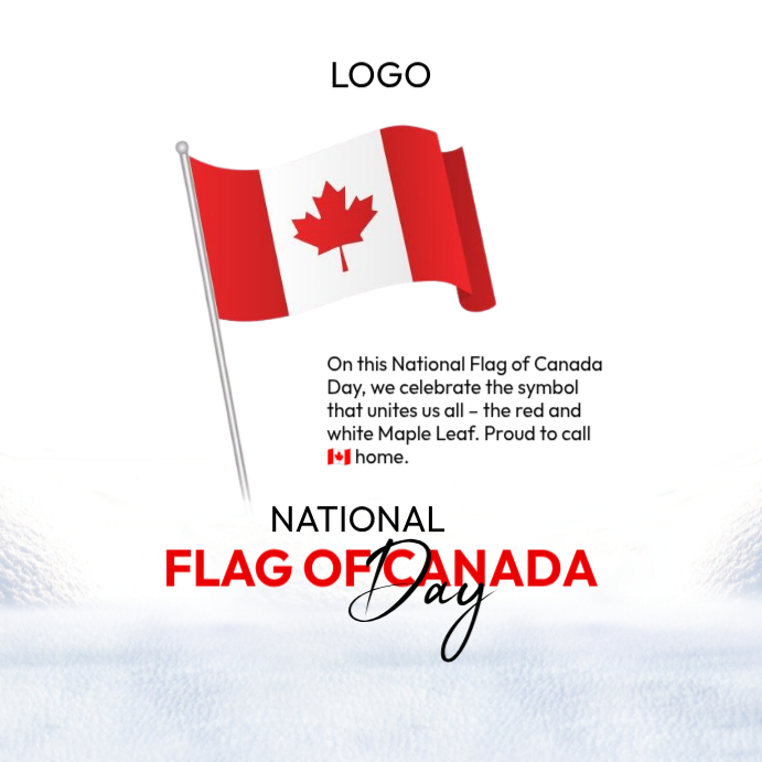 Plantilla de White National Flag of Canada Day Instagram Post ...
