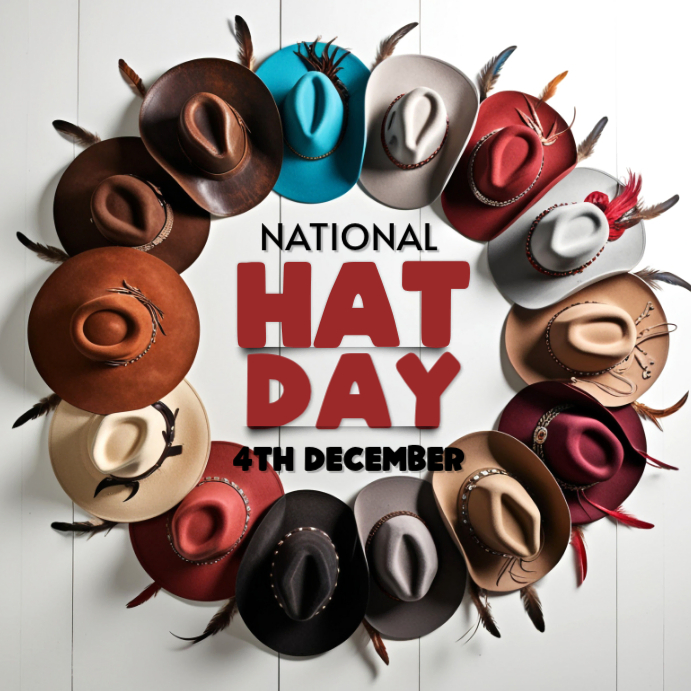 White National Hat Day Instagram Post Template | PosterMyWall