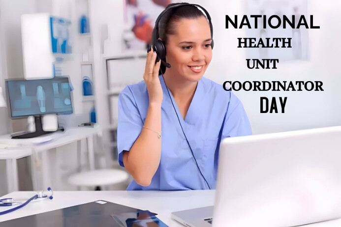 Copy of White National Health Unit Coordinator Day P | PosterMyWall