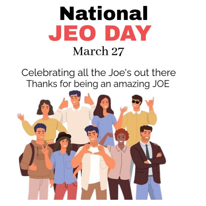 White National Joe Day Instagram Post เทมเพลต | PosterMyWall