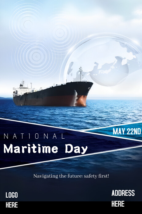 White National Maritime Day Poster Template | PosterMyWall
