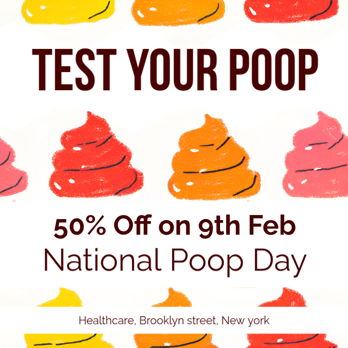 Plantilla de White National Poop Day Instagram Post | PosterMyWall