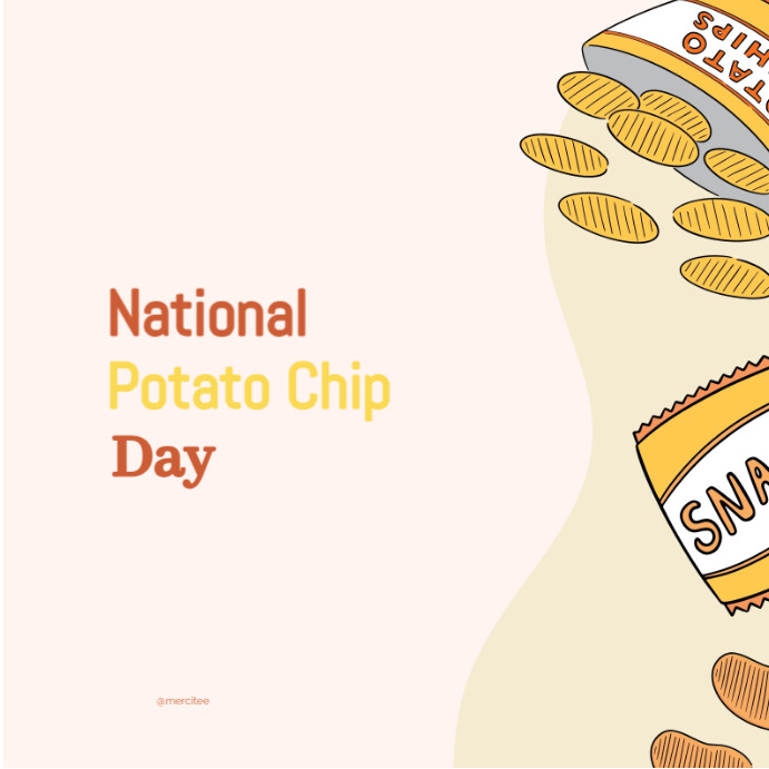 Modèle White National Potato Chip Day Instagram Post | PosterMyWall