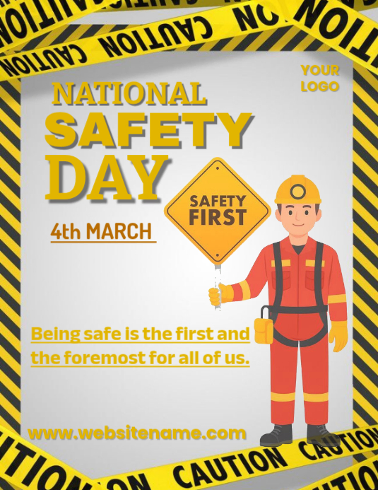 White National Safety Day Flyer Template | PosterMyWall