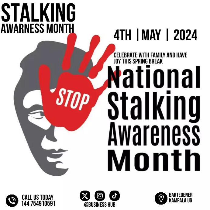 Copy of White National Stalking Awareness Month Inst | PosterMyWall