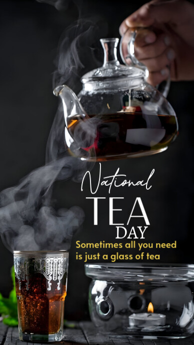 Plantilla de White National Tea Day Instagram Story | PosterMyWall