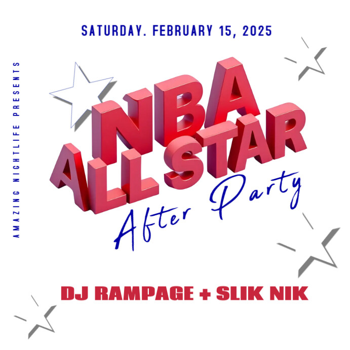 Copy of White NBA All Star Party Flyer Template | PosterMyWall