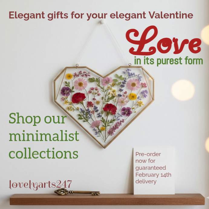 White Neon Custom Luxury Floral Valentine Romantic Gift Instagram Post ...