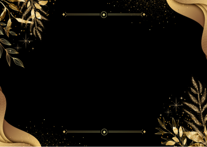 Plantilla de White Neon Elegant Black And Gold Frame Background ...