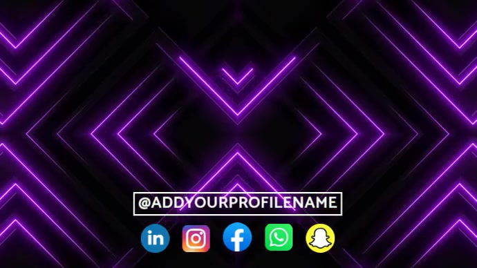 White Neon Motion Graphics Digital Display (16:9) Template | PosterMyWall