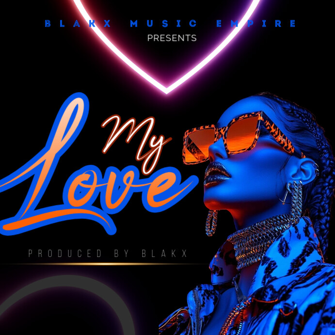 Copy of White Neon My Lover Album Art, Mixtape Cover Instagram Post ...