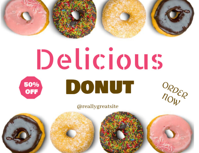 White Neon National Donut Day Flyer (us Letter) Template | PosterMyWall