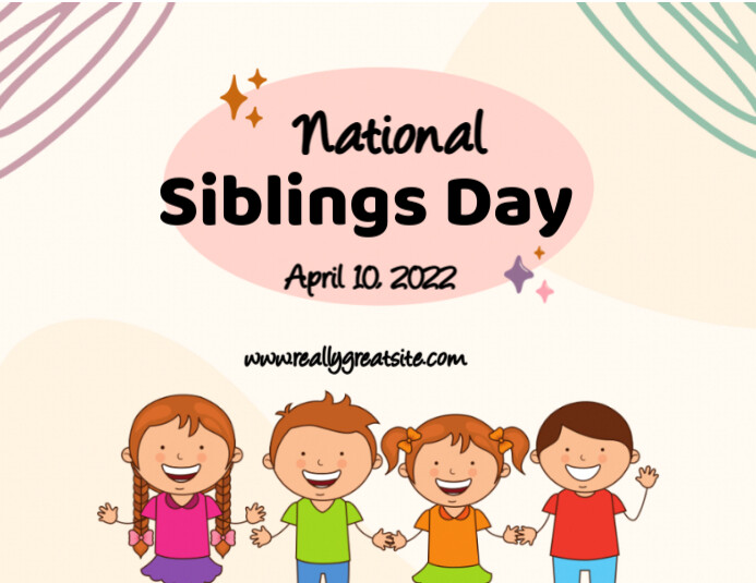 Copy of White Neon National Sibling Day Flyer (us Letter) | PosterMyWall