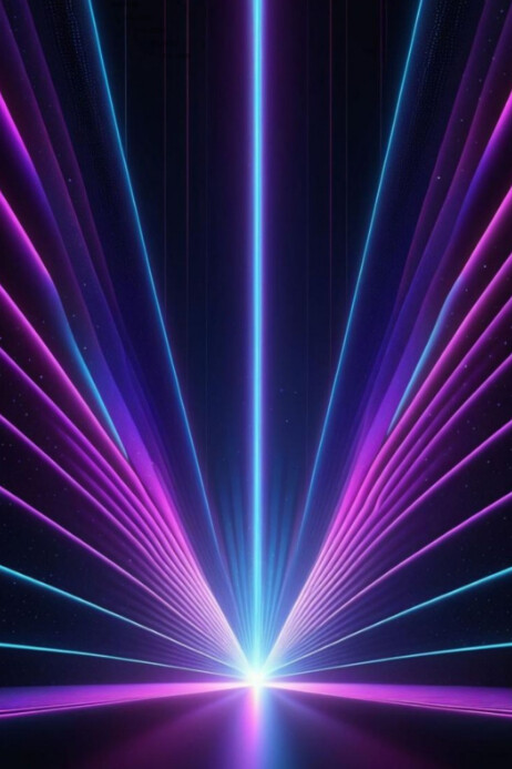 White Neon Neon Light Burst Poster Template | PosterMyWall