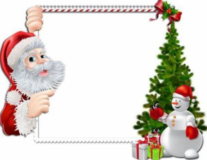 Plantilla de White Neon Santa's Christmas Frame Flyer (us Letter ...