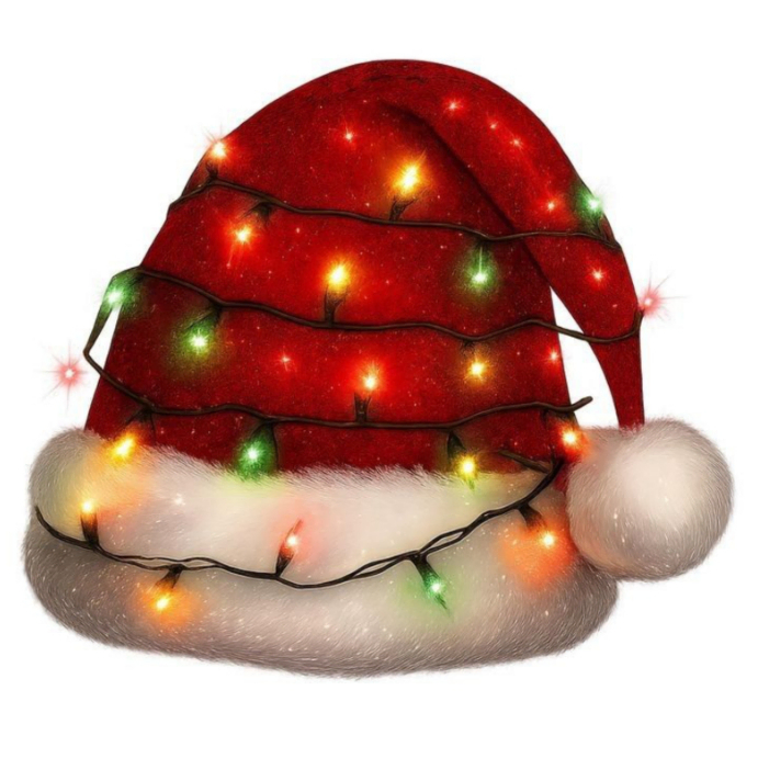Copy of White Neon Twinkle Santa Hat Instagram Post | PosterMyWall