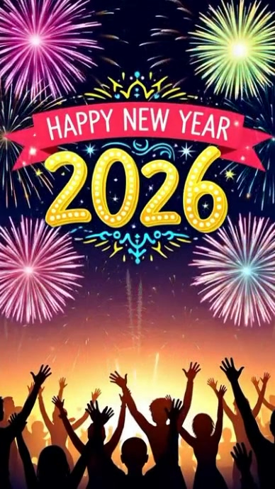 White Neon Welcome 2026 Instagram Story Template | PosterMyWall