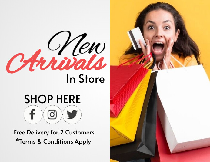 White New Arrivals Flyer (us Letter) Template | PosterMyWall