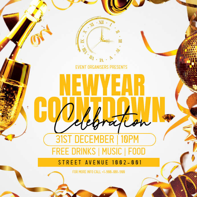 Copy of White New Year Countdown Template Instagram Post | PosterMyWall