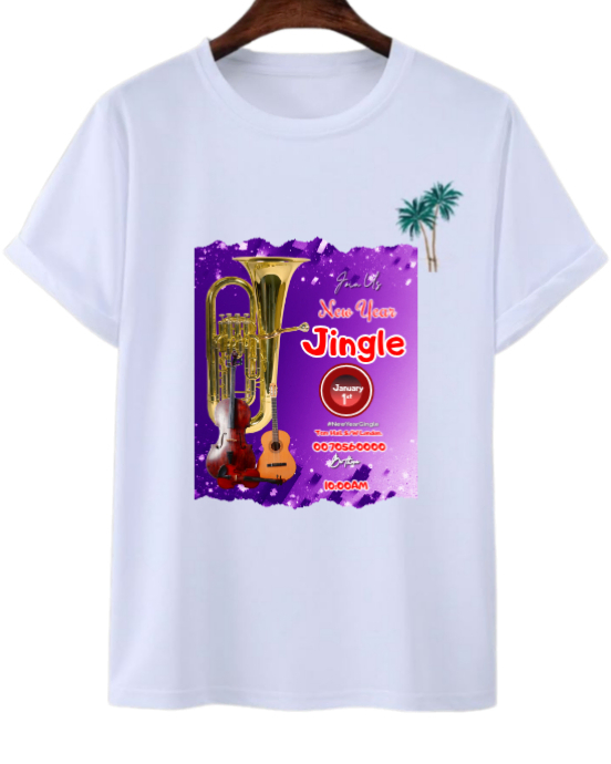 Plantilla de White New Year Jingle Shirt Design – Festive Holiday ...