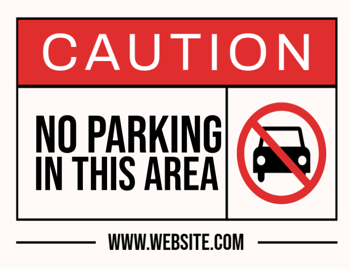 Plantilla de White No Parking Sign Flyer (us Letter) | PosterMyWall